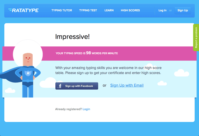 Ratatype 線上英打練習工具，依照課程設計逐步提高鍵盤熟悉度