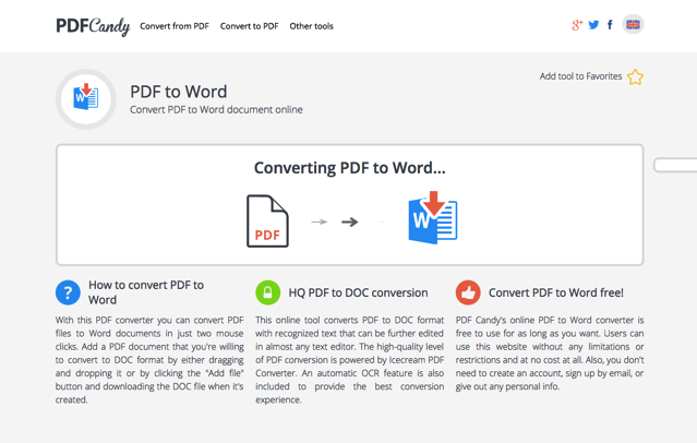 PDF Candy 免費 PDF 線上工具，整合轉檔、密碼破解等各種常見功能
