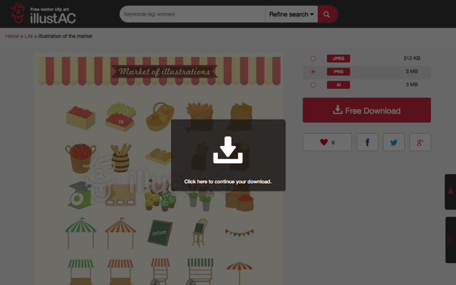 illustAC 超過 90,000 張免費插圖向量圖 JPEG、PNG、AI 格式下載可商用
