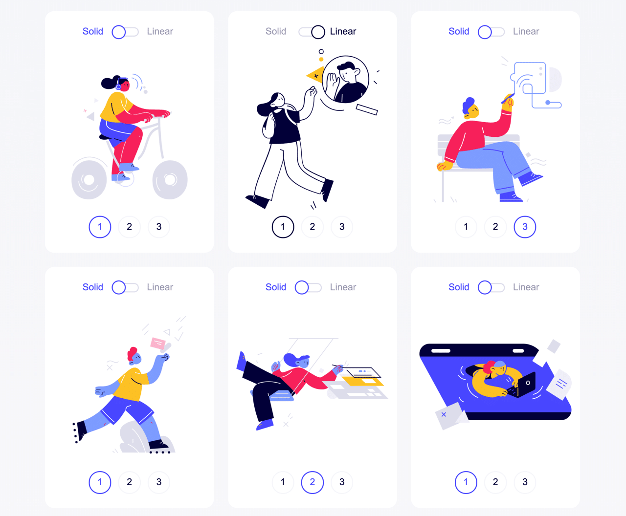 Control Illustrations 免費插圖下載，收錄 108 種人物圖案設計可商用
