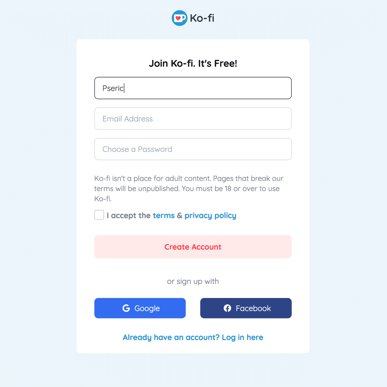 Ko-fi 建立個人付費贊助頁面，連接 PayPal 或 Stripe 小額付款