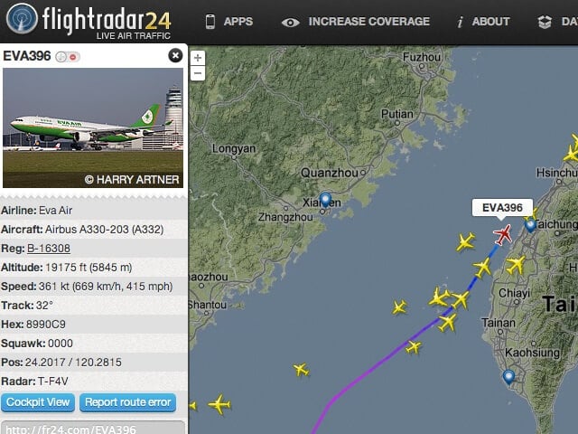 Flightradar24 在 Google Maps 上顯示全球飛機航班狀況，查看即時飛航資訊 – 免費資源網路社群