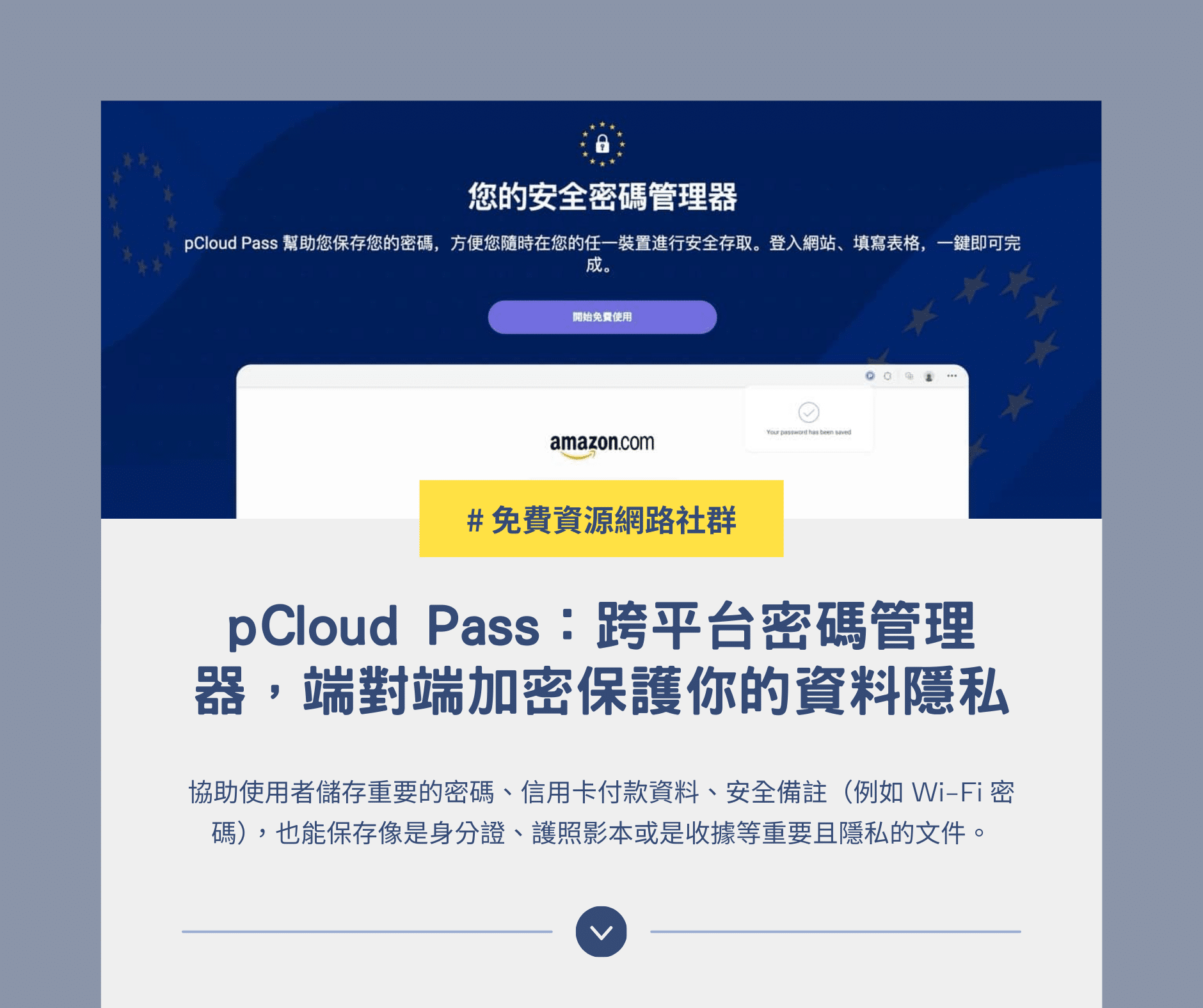 pCloud Pass：跨平台密碼管理器，端對端加密保護你的資料隱私 – 免費資源網路社群